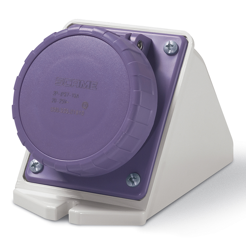 Scame - TOMADA DE PAREDE 16A 2P 20-25V 50Hz 60Hz Terminais de parafuso